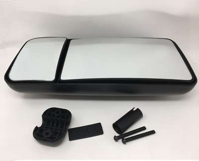 DOUBLE UNIVERSAL MIRROR Tractors Truck Digger Wing Split Fixing Zoom ...