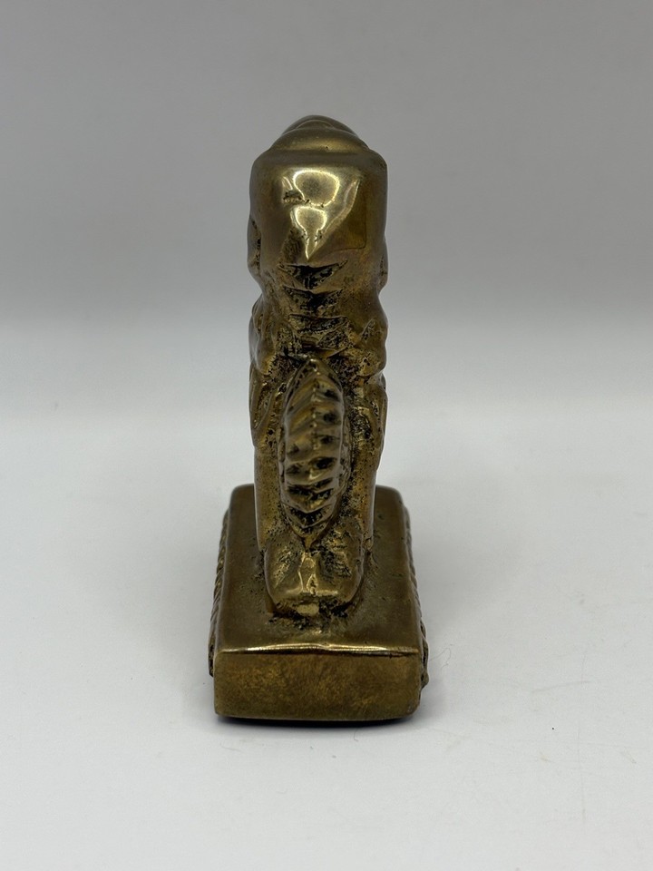 Vintage Kansas University Jayhawk Bronze Paperweight Figurine Figure KU ...