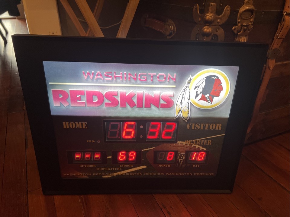 Washington Redskins Scoreboard Clock Digital LED Football 21 X 17 ...