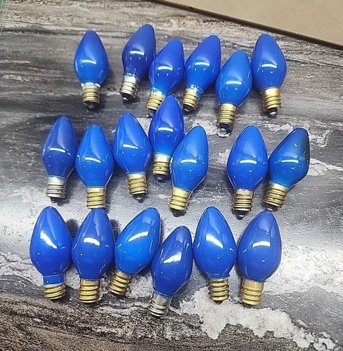 19 Rare Vintage Blue Light Bulbs Color Christmas-untested | eBay