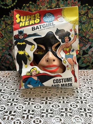 Vintage Ben Cooper DC Comic Halloween Masks Bat Girl COSTUME IN BOX | eBay