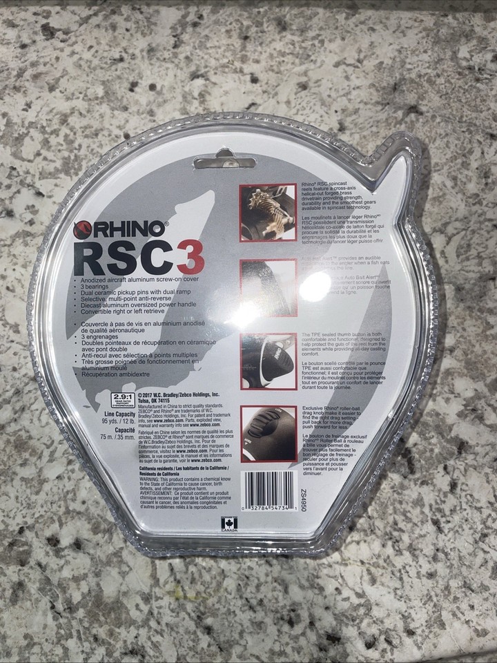 Zebco Rhino RSC3 Spin Cast Fishing Reel NEW SEALED | eBay