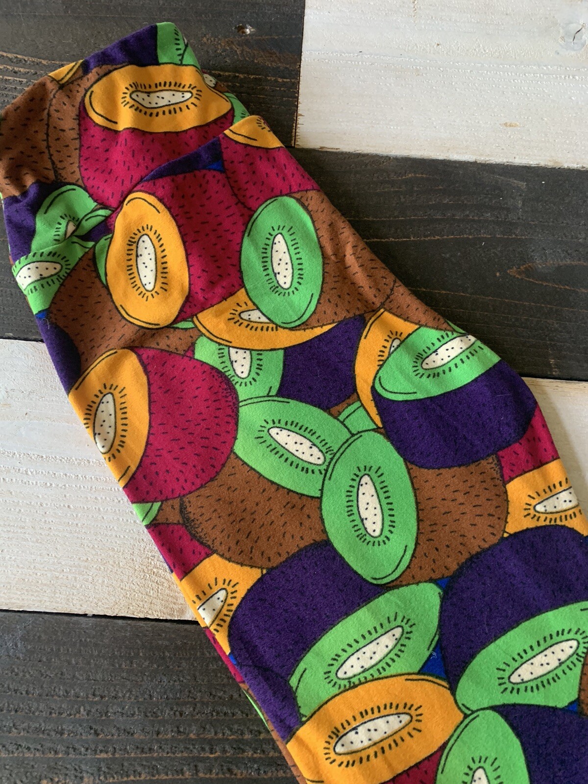 New Nwt Lularoe Leggings One Size Os Kiwi Avocado Sushi Purple Green ...