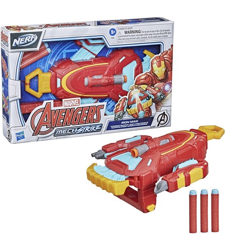 2021 HASBRO MARVEL AVENGERS -MECH STRIKE- IRON MAN! Nerf Gun NEW ...