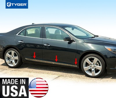 TYGER For 2013-15 Chevy Malibu Rocker Panel Trim 2" Wide 6PC | eBay