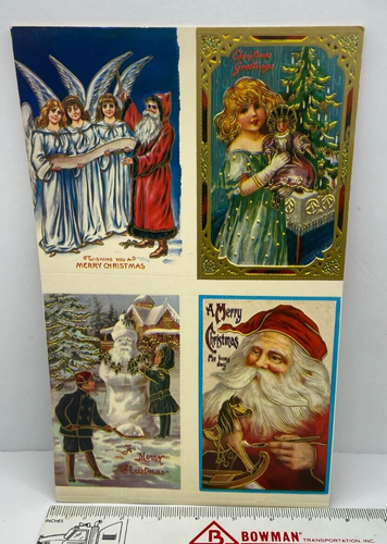 VTG Book of 28 Old Fashioned Perforated Christmas POST CARDS Booklet ...