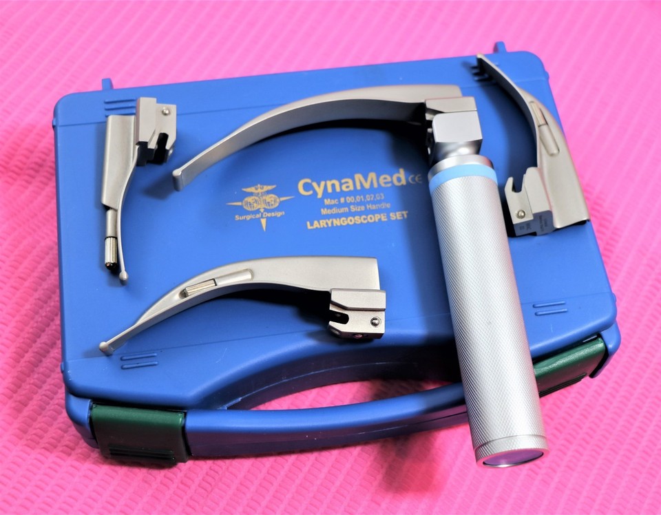 PREMIUM SET OF 5 LARYNGOSCOPE MACINTOSH MAC INTUBATION BLADES ...