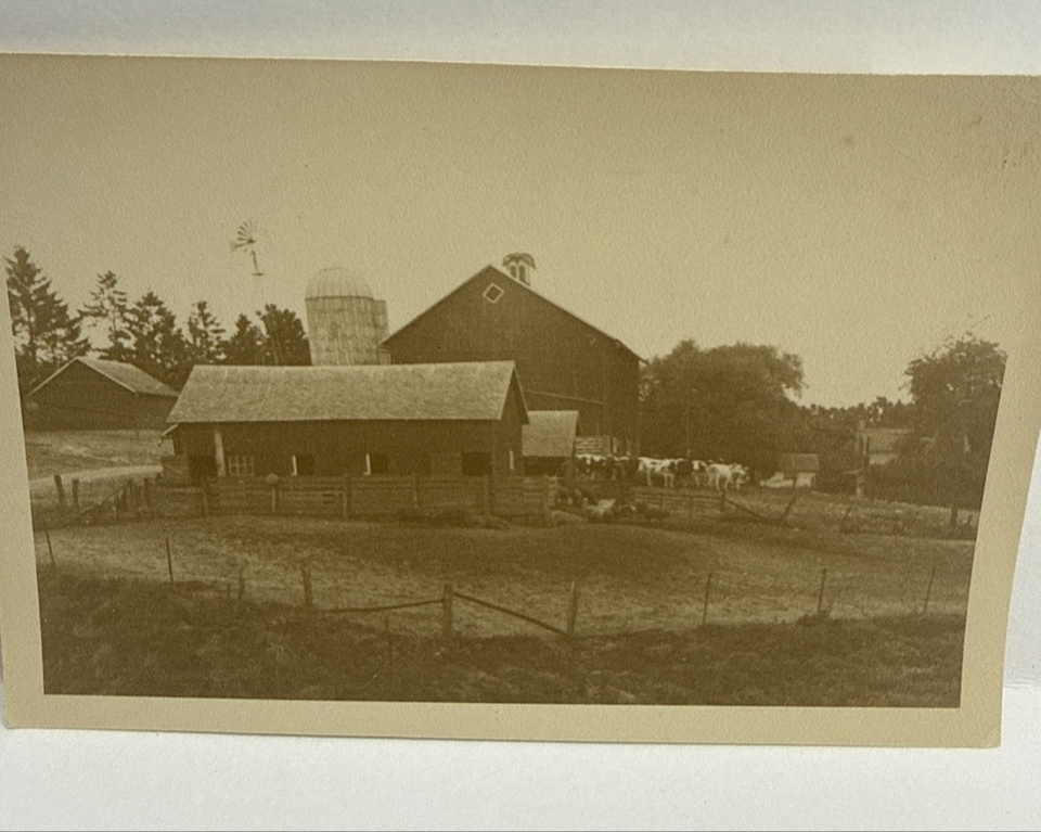 Vintage Farm Photograph Barn Silo Rural Scene Original Snapshot 1940s ...