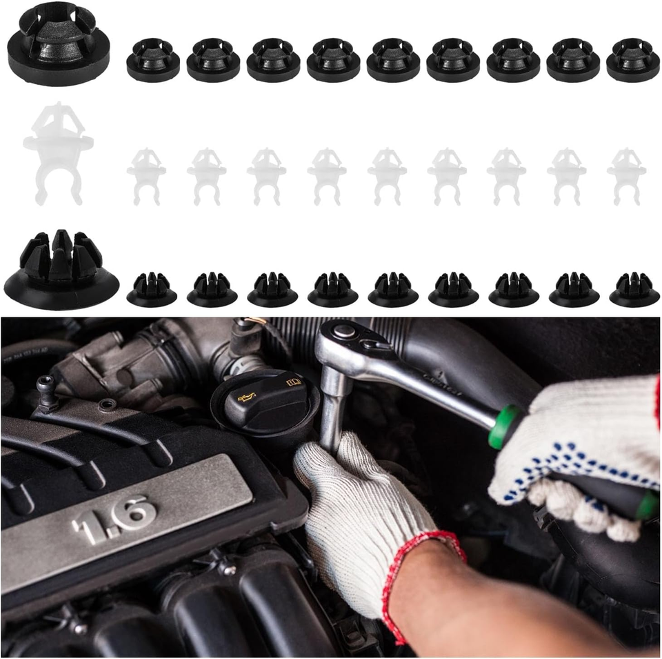 30 PCS Car Hood Prop Rod Holder Clips, Auto Engine Hood Support Rod ...