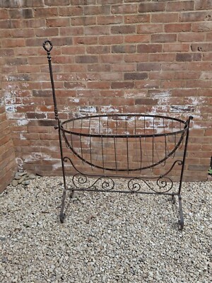 Antique French iron rocking cradle or garden planter | eBay UK
