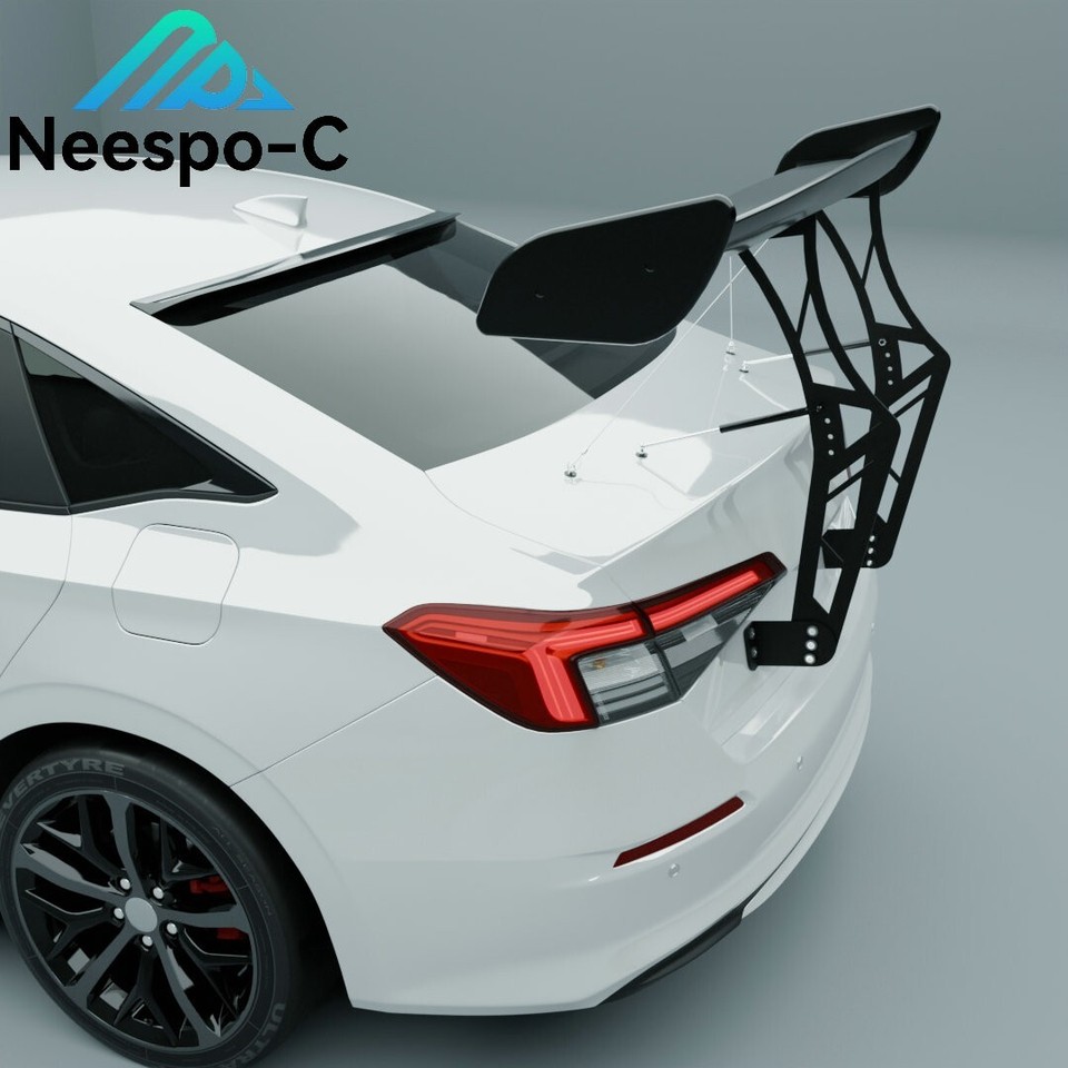 Adjustable GT Racing Spoiler Wing Trunk Chassis Mount Back Kit | ABS ...