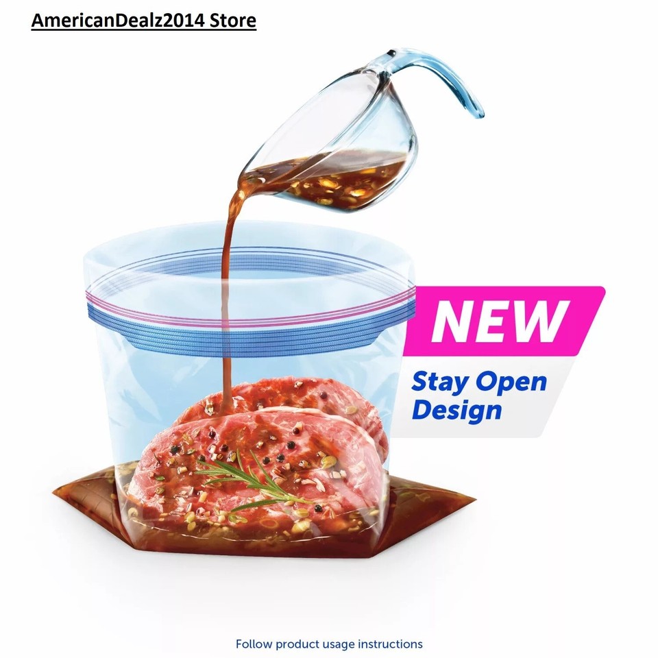 Ziploc Gallon Freezer Bags with New Stay Open Design (152 ct.) LOWEST ...
