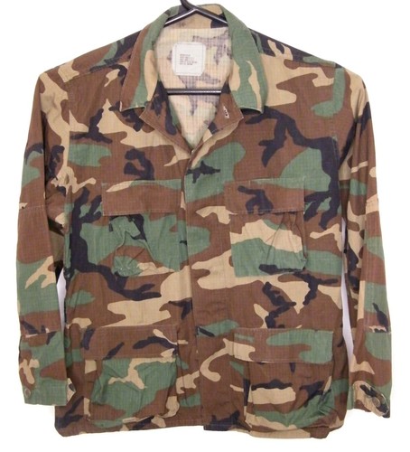 Vintage 80s US Woodland Camo BDU Combat Jacket Hot Weather Field Top ...
