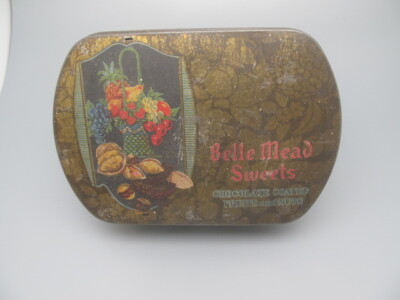 Vintage c.1920s Art Deco Tindeco Belle Mead Sweets Candy Chocolate Tin ...