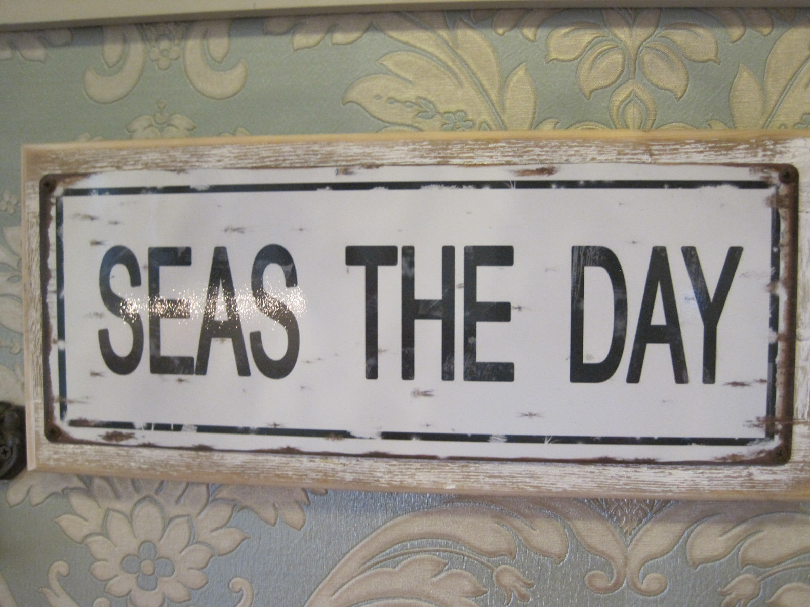 "Seas the Day" Sign - Custom Wooden Sign - Beach Decor - Coastal Home ...