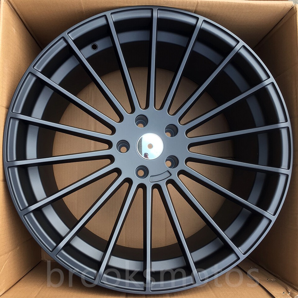 22" HM STYLE SATIN BLACK WHEELS RIMS FIT BMW X5 E70 F15 X6 E71 F16 ...