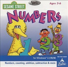 Sesame Street Numbers PC CD-ROM Computer Windows Game - Ages 3 to 6 ...