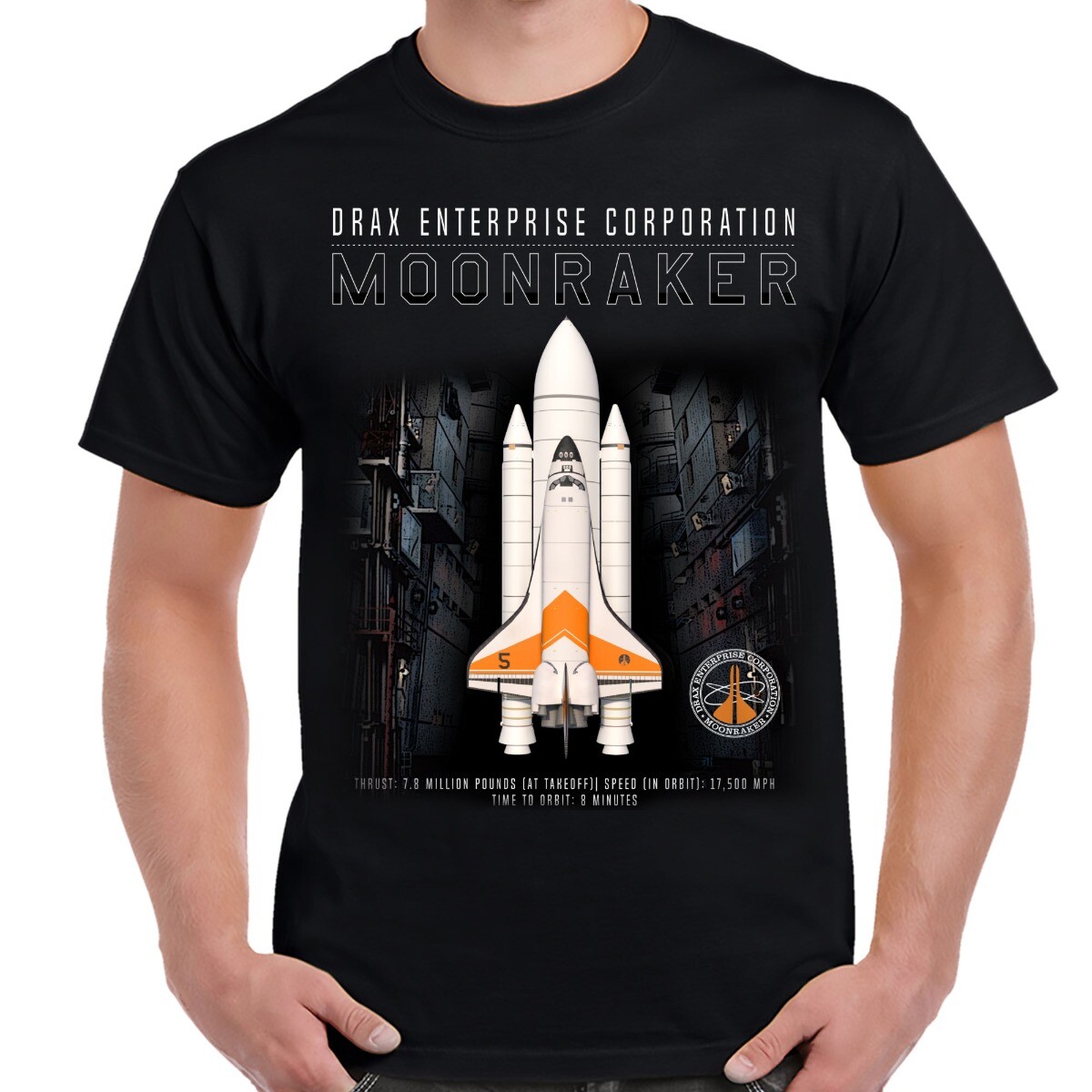 Drax Enterprises Moonraker Stacked Launch Bay Shirt | eBay