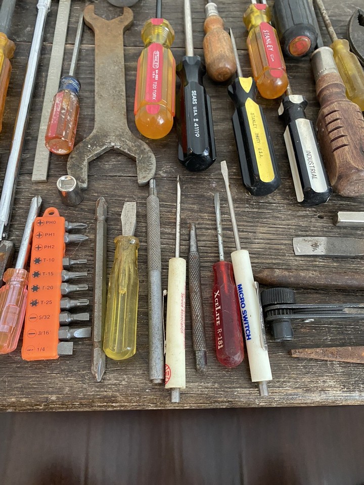Huge Lot Vintage Hand Tools Screwdriver Sockets Wrench Files USA Made ...