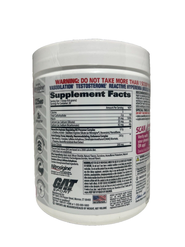 GAT Nitraflex Advanced Original Formula 30 Servings 3 Flavors - LIMITED ...