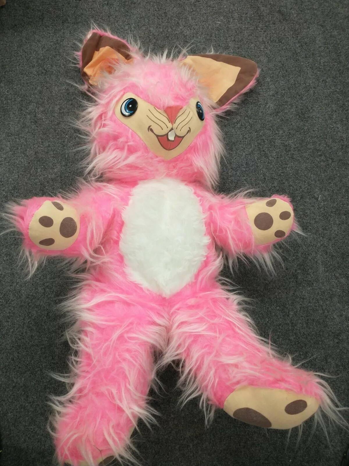 Vintage 70s Pink Plush Easter Bunny Rabbit | eBay