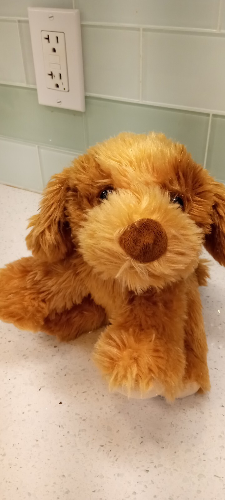 Chelsea Teddy Bear Co. Plush Sitting Soft Puppy Dog Brown Tan Stuffed ...