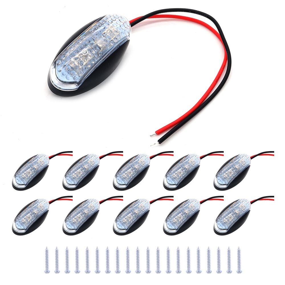 Side Marker LED Lights 12V/24V IP68 4X LED Front Rear Indicator RED ...