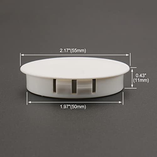 Plastic Locking Hole Plugs Panel Hole Diameter 2" 50mm White HP-50 Pack ...