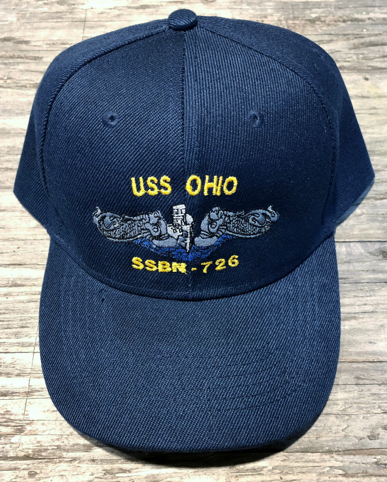 USS Ohio SSBN-726 Ball Cap Embroidered Submarine Dolphins Navy Veteran ...