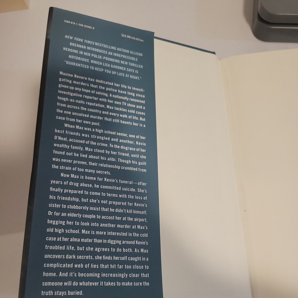 Max Revere Novels Ser.: Notorious by Allison Brennan (2014, Hardcover ...