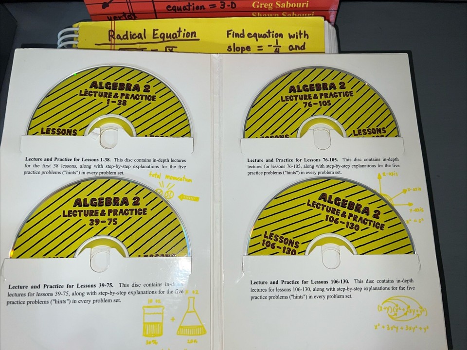 Teaching Textbooks Algebra 2 Set Complete Greg Shawn Sabouri | eBay