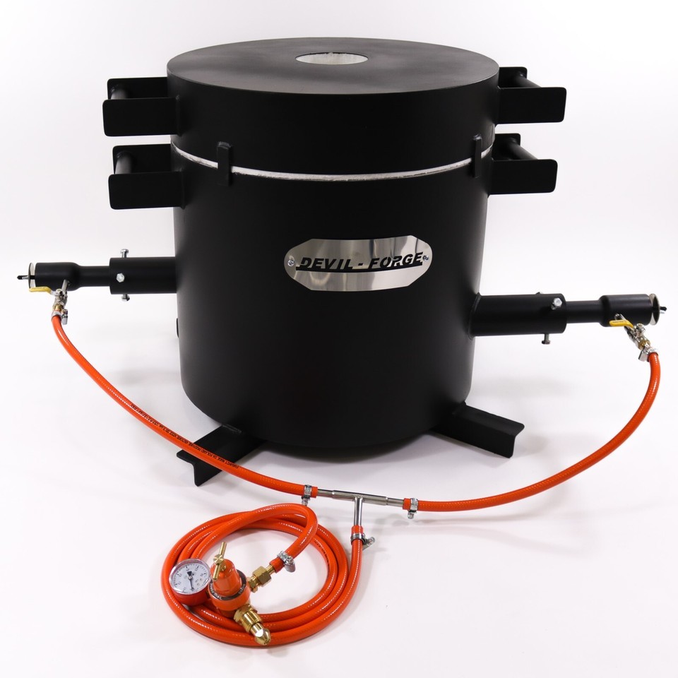 DEVIL-FORGE FB3Hb–20KG Gas Propane Furnace Foundry Oven Kiln +Crucible ...