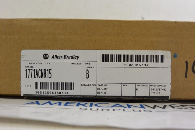 Allen Bradley 1771-acnr15 1771ACNR15 ControlNet Adapter Plc5 for sale ...
