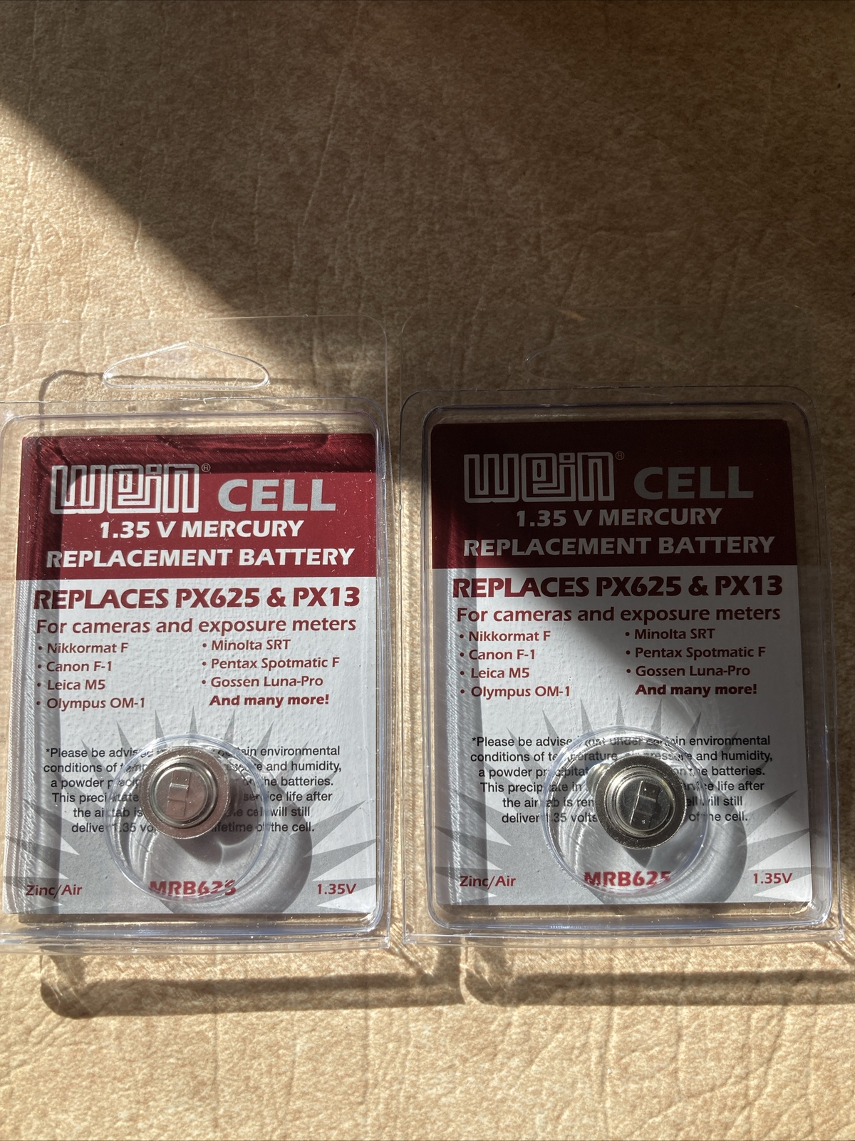 Wein Cell PX625 Mercury Free 1.35V Battery, MRB625 - Set Of 2 ...