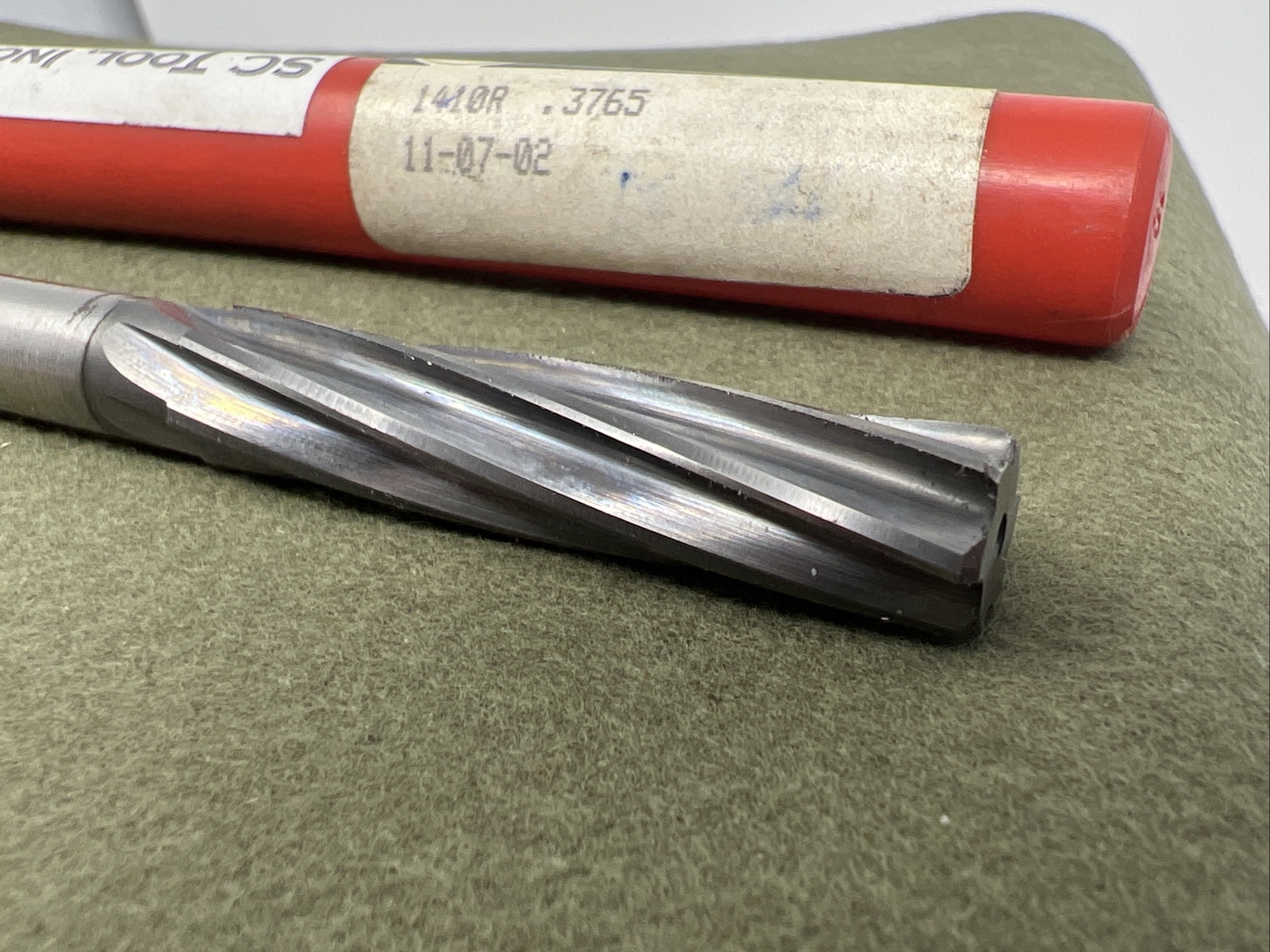 .3765” Carbide Chucking Reamer, 6 Flute, Fullerton USA, Oversized 3/8 ...