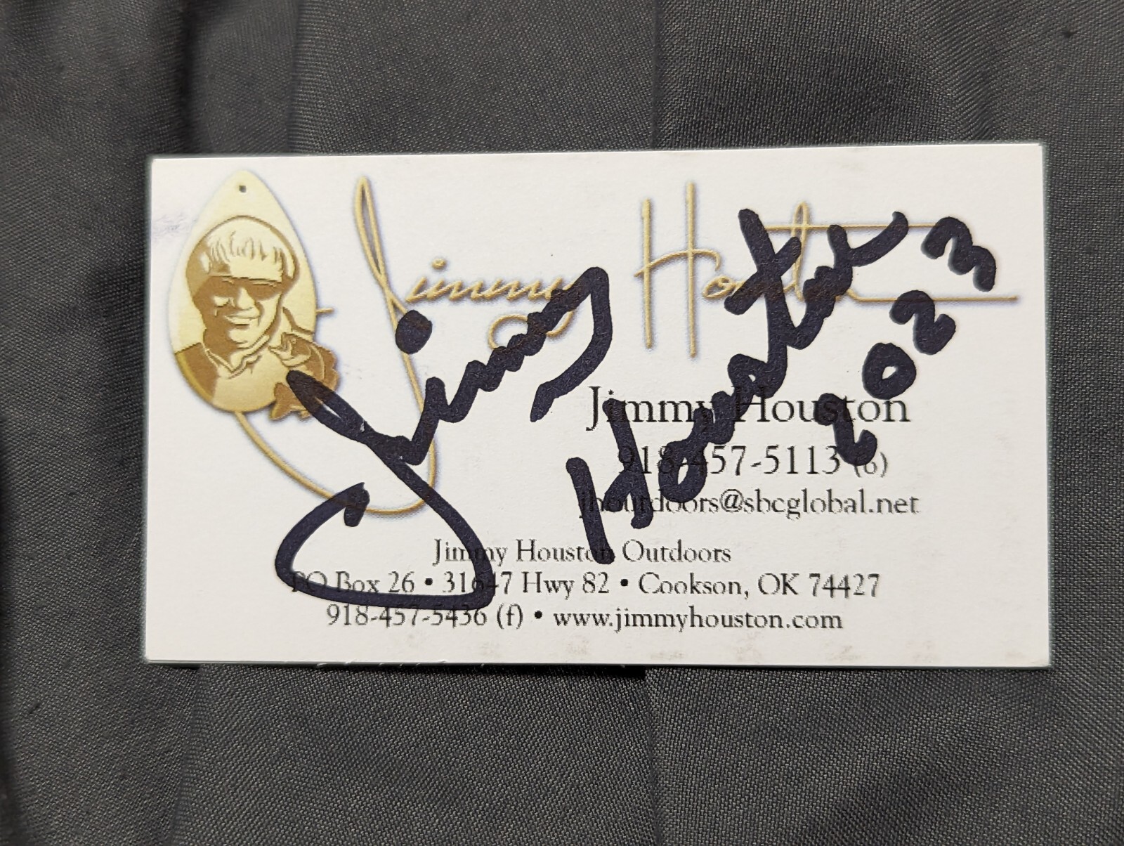 Jimmy Houston Autograph Business Card Bass Pro Shops Fishing Hall of ...