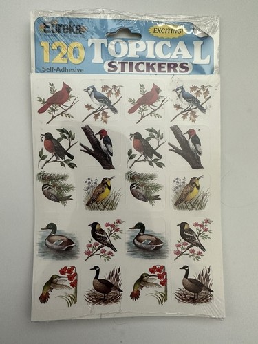 Vintage Eureka 120 Self-Adhesive Topical Stickers Birds | eBay