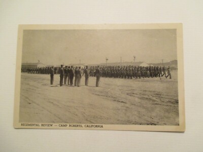 Camp Roberts California Postcard Regimental Review Military CA | eBay