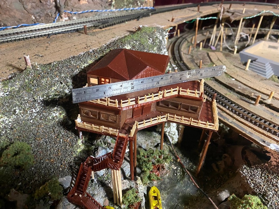 Assembled Scale Model River Rafting Outpost T, Z, N, HO, S, & O Scales ...