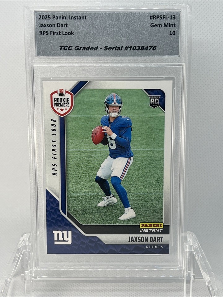 2025 Panini Instant Jaxson Dart RPS First Look TCC Graded Gem Mint 10 ...