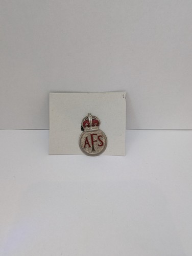 Vintage WWII Era AFS Auxiliary Fire Service Crown Lapel Pin Badge UK ...