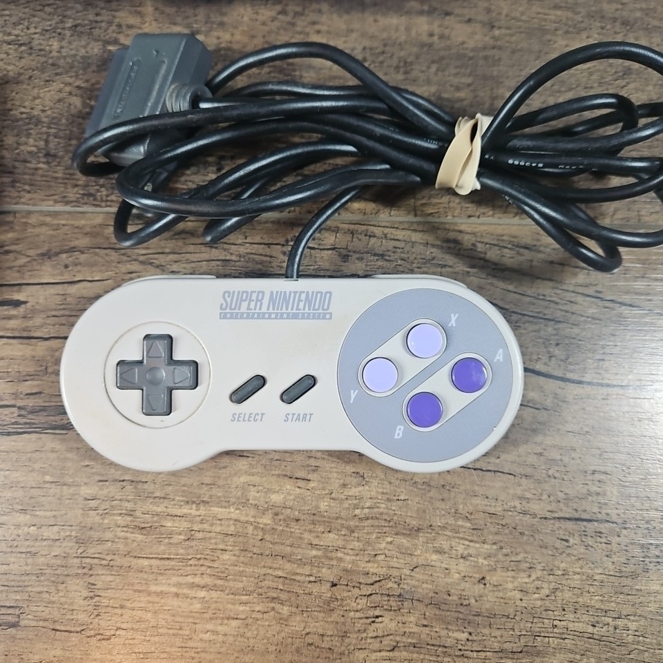 Super Nintendo Console SNES Original SNS-001 w/ Power Supply Cables ...