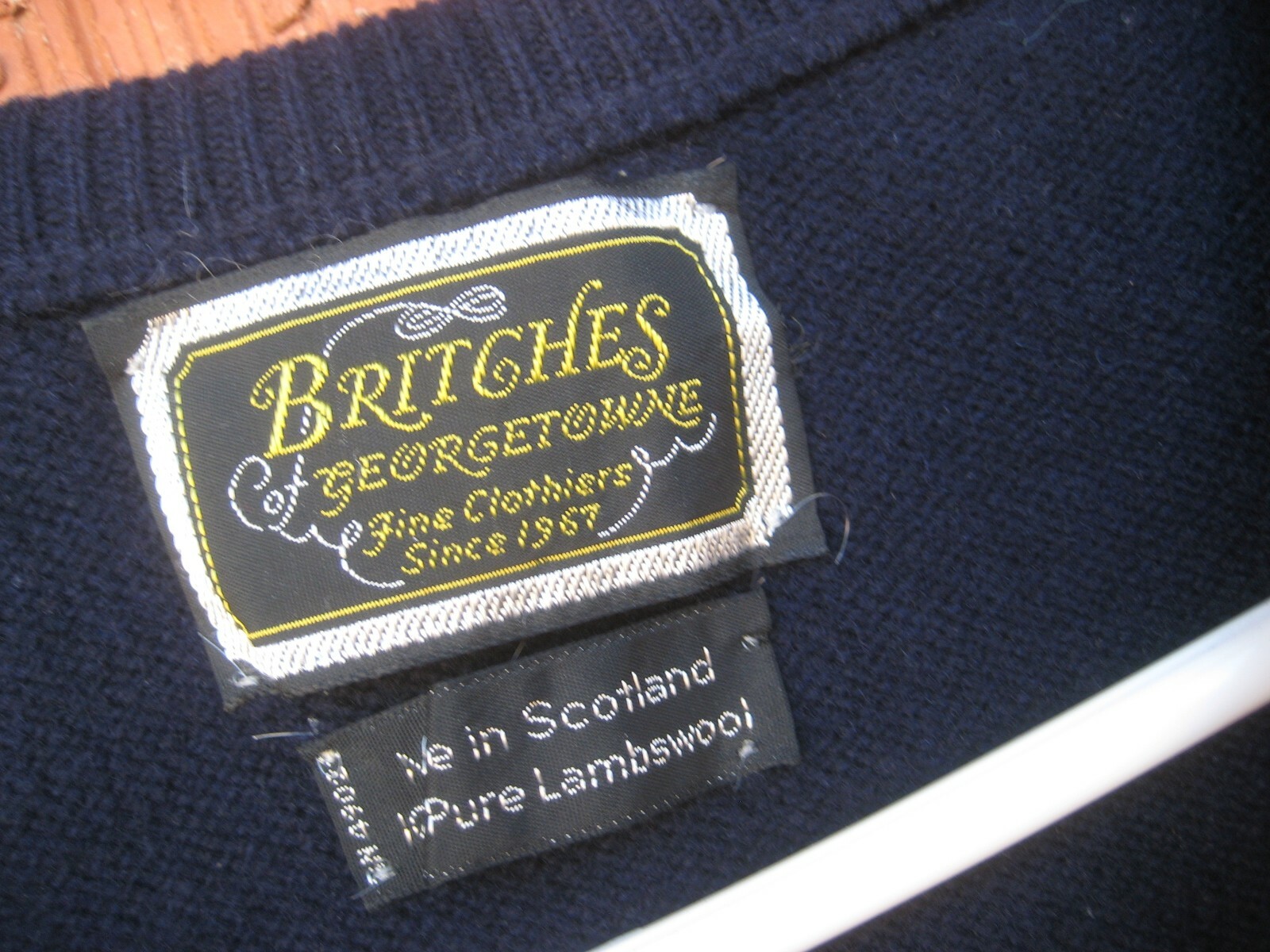 1990s Vintage Large Wool Britches of Georgetown V-Nec… - Gem