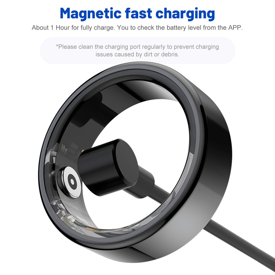 R02 Smart Ring Health Waterproof Finger Rings Monitor Heart Rate ...