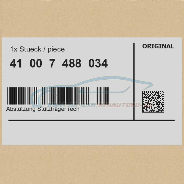 Original BMW 41007488034 - SUPER Abstützung Stützträger rechts online ...
