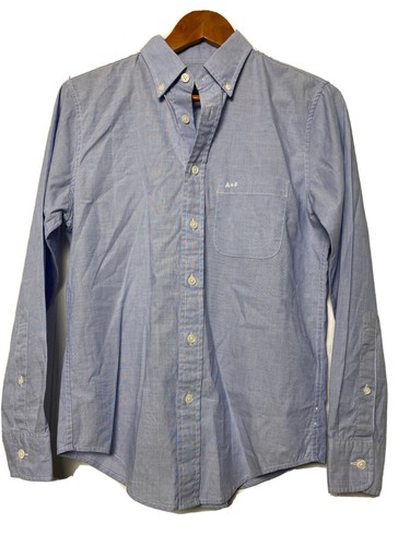 Abercrombie and Fitch Mens Preppy Shirt XS Fit Blue Cotton Button Up ...