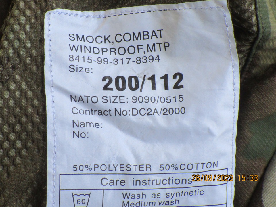 Smock Combat Windproof, Multi Terrain Pattern, Mtp, PCS, Work Jacket ...