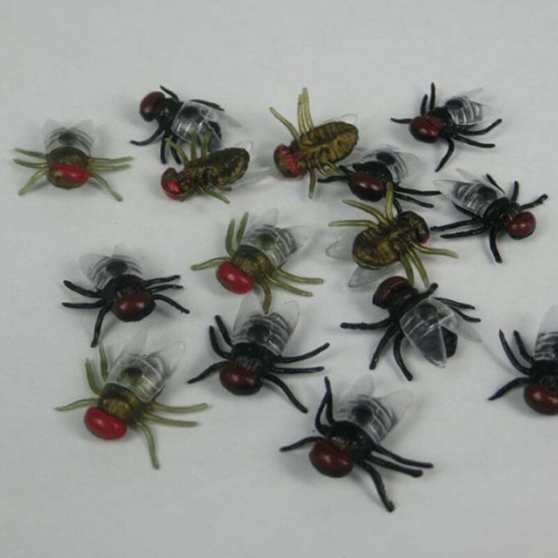 100 Pcs Fake Flies Plastic Halloween Simulated Fly Joke Prank | eBay