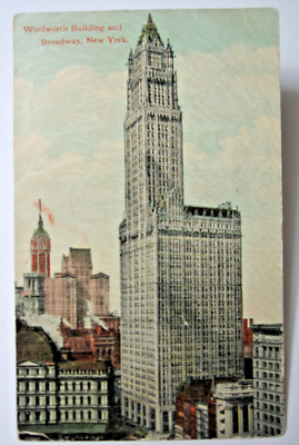 1912 Woolworth Building & Broadway, New York City postcard | eBay