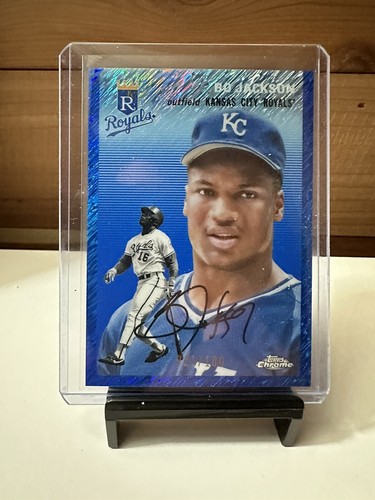 Bo Jackson Blue Shimmer 2023 Topps Chrome Platinum Anniversary/100 ...